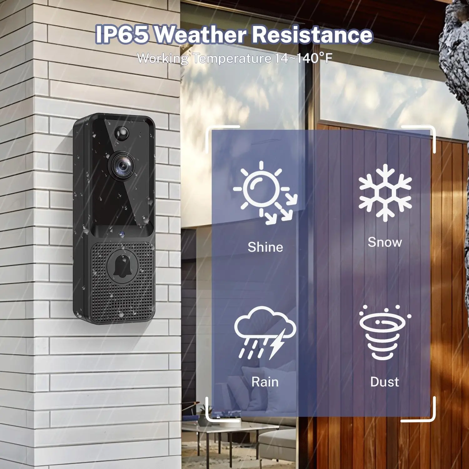 Multifunctional Smart Wireless Doorbell Camera, 1 Piece Security Video ...