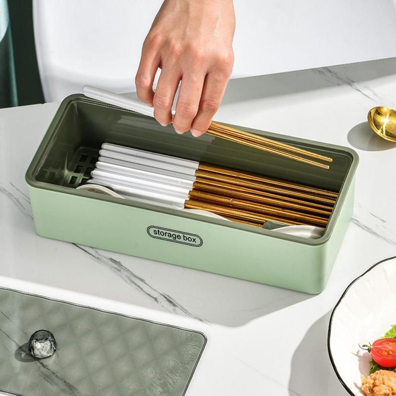 New Household Chopstick Box Dustproof Portable Kitchen Storage - TikTok ...