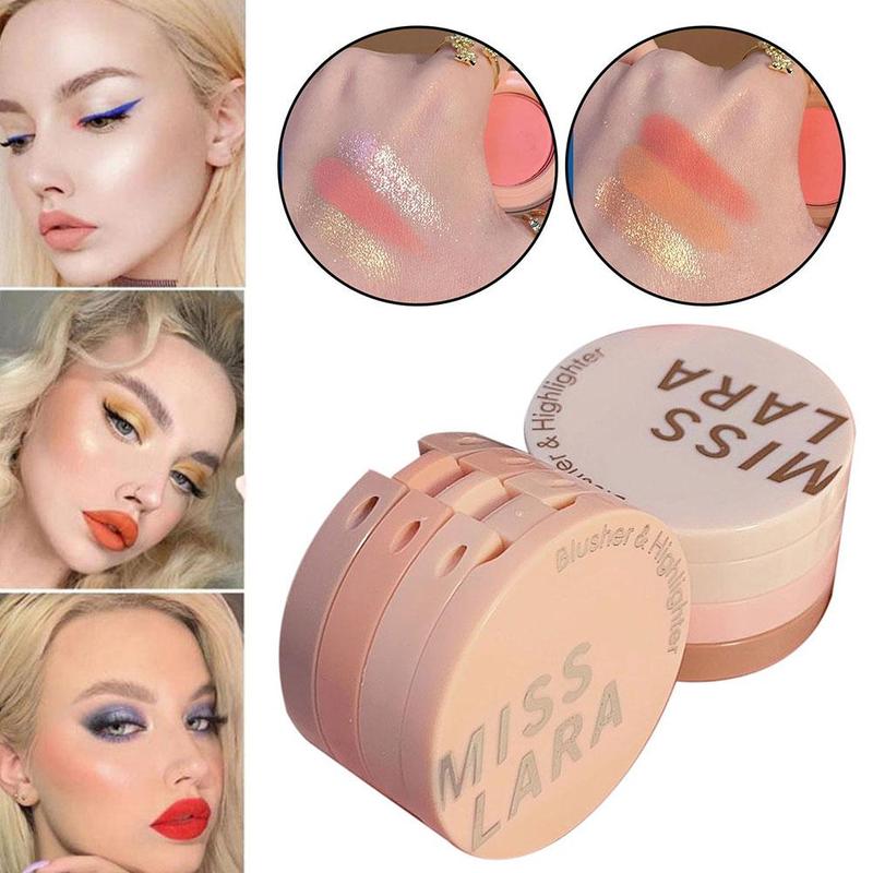 Tri-Color Blush All-in-One Palette Matte Pearlescent Powder - TikTok ...