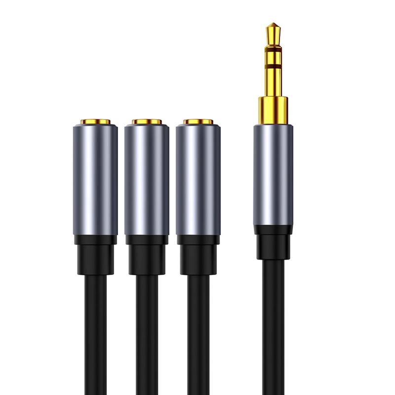 3.5mm Jack Splitter Cable Male/Female to 3 Female/Male Cord Audio ...