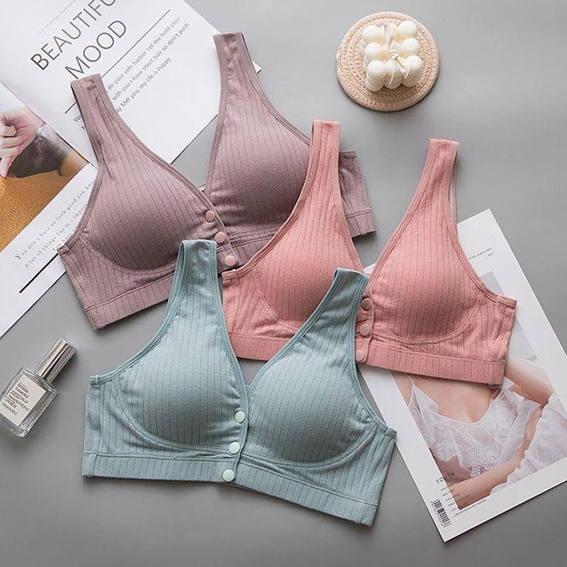 UW60 Bra Menyusui Kancing Depan Tanpa Kawat Nursing Bra Pakaian - Shop ...