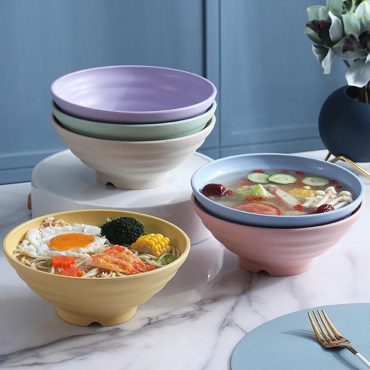 21cm-23cm Wheat Straw Tableware Rice Soup Bowl Creative Student ...