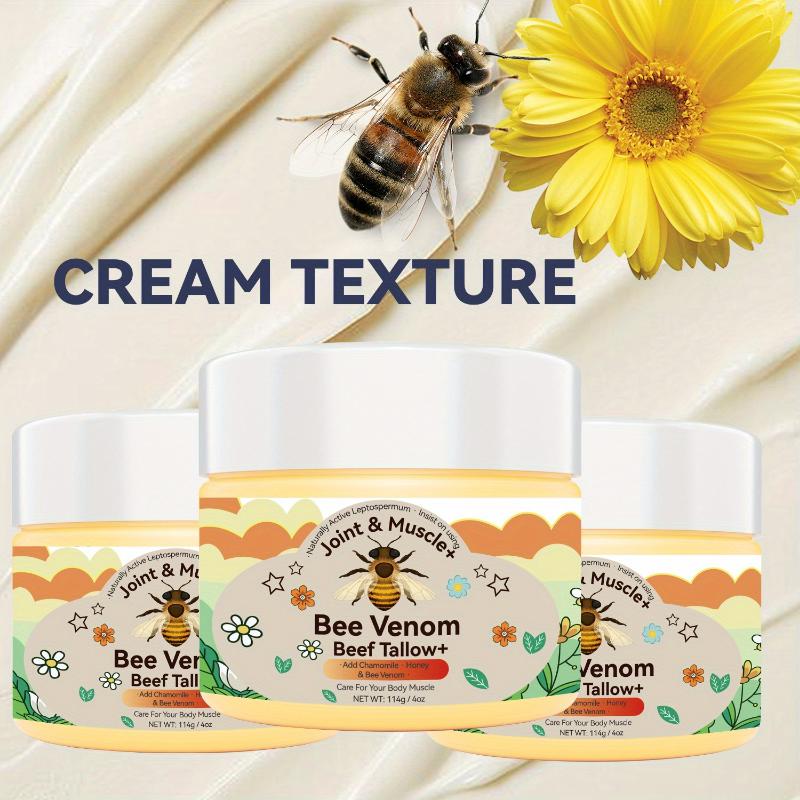 Beef Tallow & Bee Venom Cream Body & Joint Muscle Lotion with ...