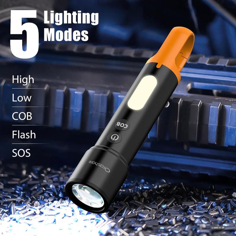 Multifunctional Flashlight LED Flashlight Rechargeable Multiple ...