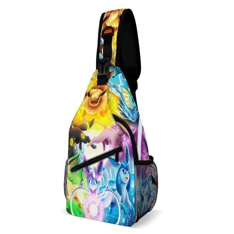 Eevee Evolution Crossbody Backpack Chest Bags Casual Bag Suitable ...