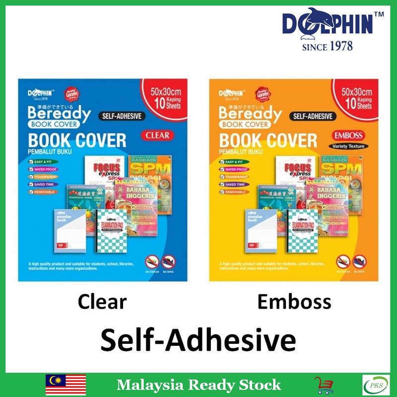 Dolphin Self Adhesive Book Cover Wrapper Pembalut Buku 10 sheets ...