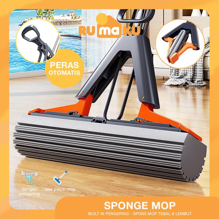 Promo Rumaku Pel Lantai Karet Ultra Mop Spongy Tarik Peras Otomatis ...