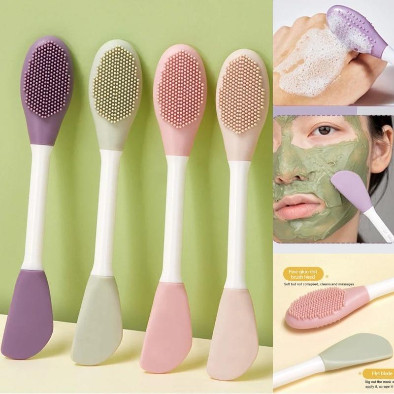 1/2/4Pcs Double Headed Silicone Facial Cleansing & Mask Brus - TikTok ...
