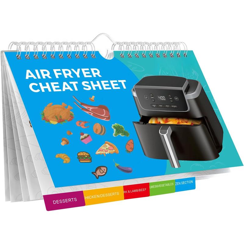 Air Fryer Cheat Sheet Cooking Guide Booklet - Air Fryer Cooking ...