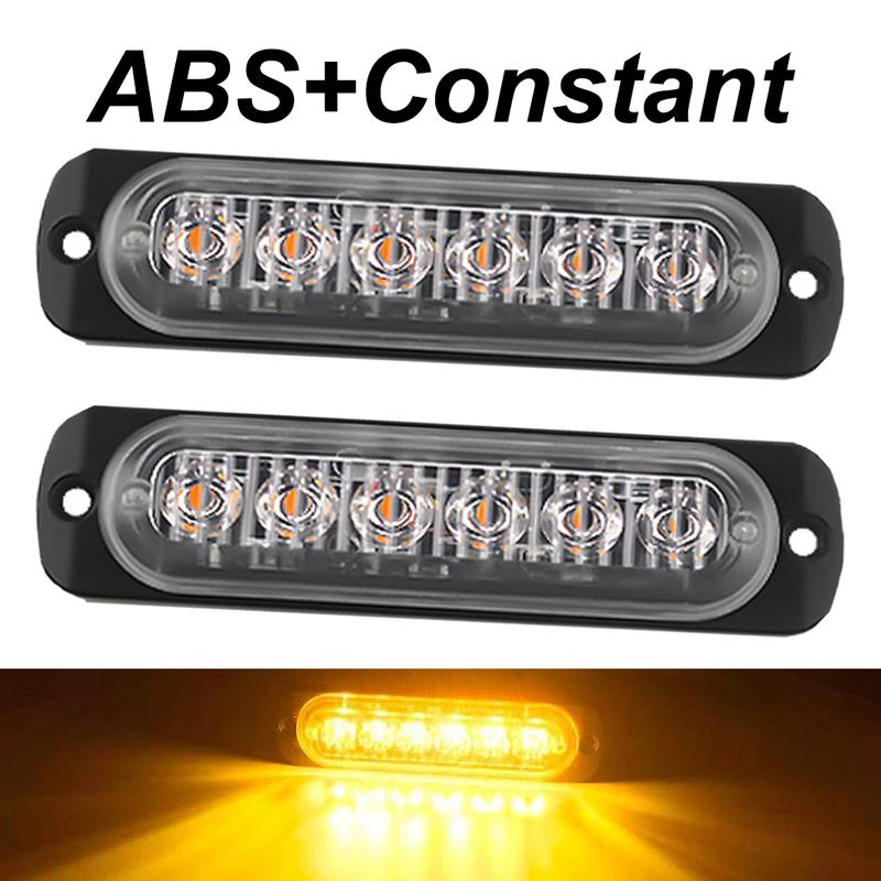 2x Truck 12V 24V 6smd LED Constant Warning Light Grille Lightbar ...