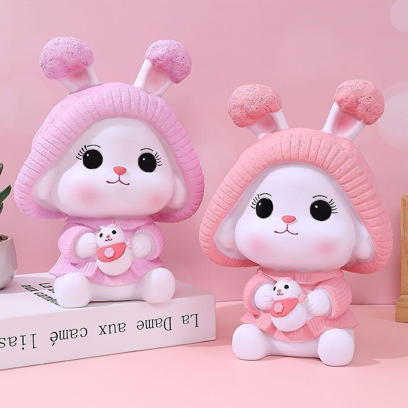 piggy bank girl high value creative rabbit large capacity children fall ...