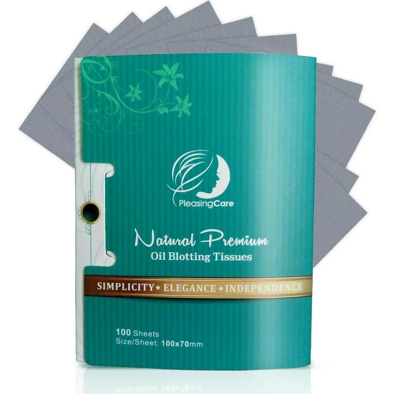 Natural Face Oil Blotting Paper - Bamboo Charcoal 100 Counts, Easy ...