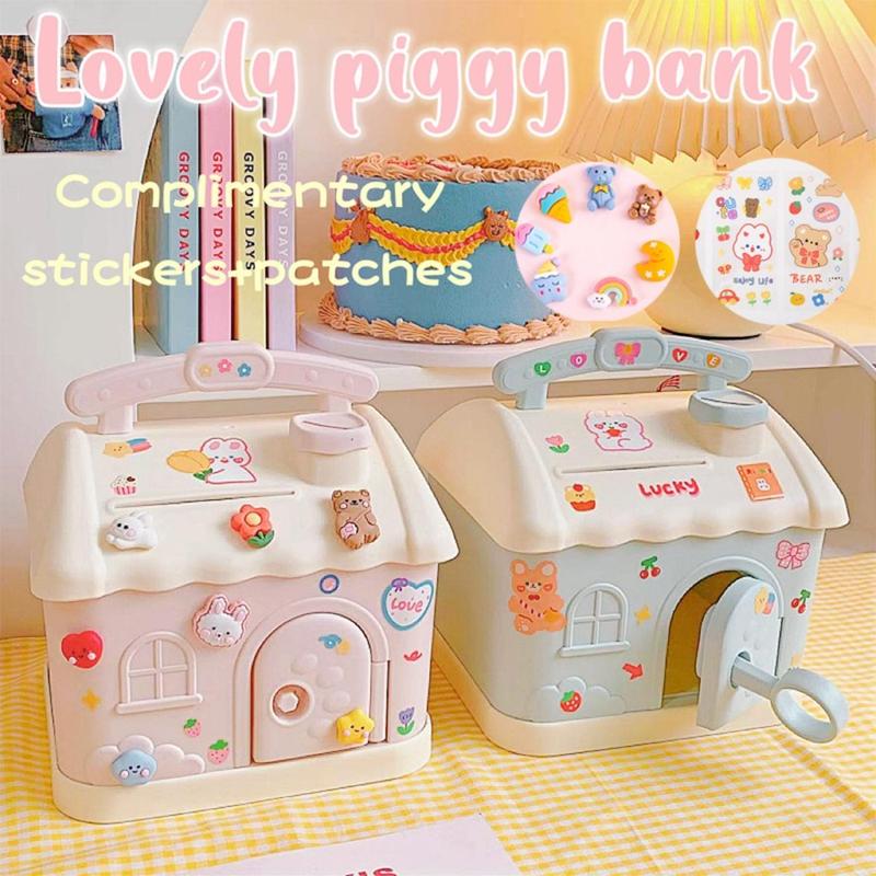 (COD)New Cute Deposit piggy bank Children's Accessible Locke - TikTok ...