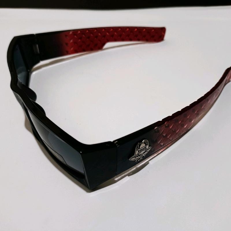 Locs Black&Red Cholo Embossed Logo Hardcore Chicano Style Sunglasses ...