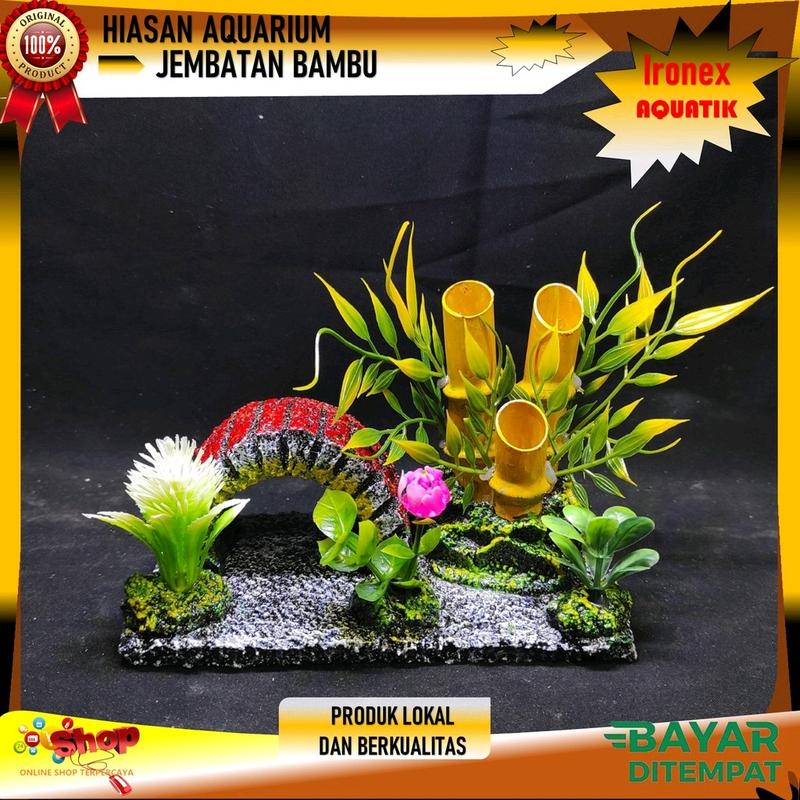 Hiasan Aquarium/Hiasan Aquarium Jembatan Bambu Cantik - Shop | Tokopedia