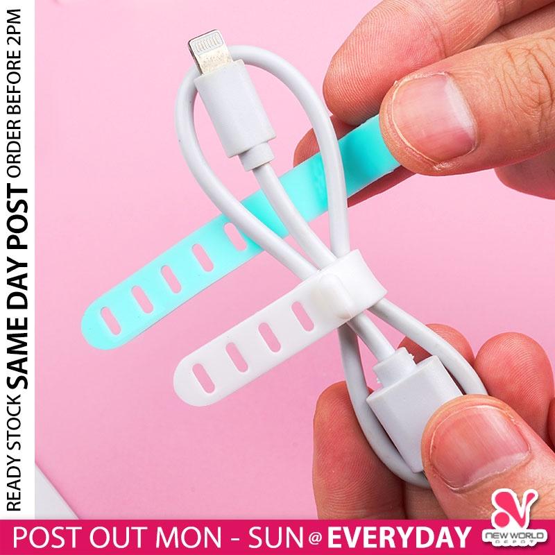 ( FISHBONE ) Silicone Winder Cord Cable Tie Wire Holder Earphone ...