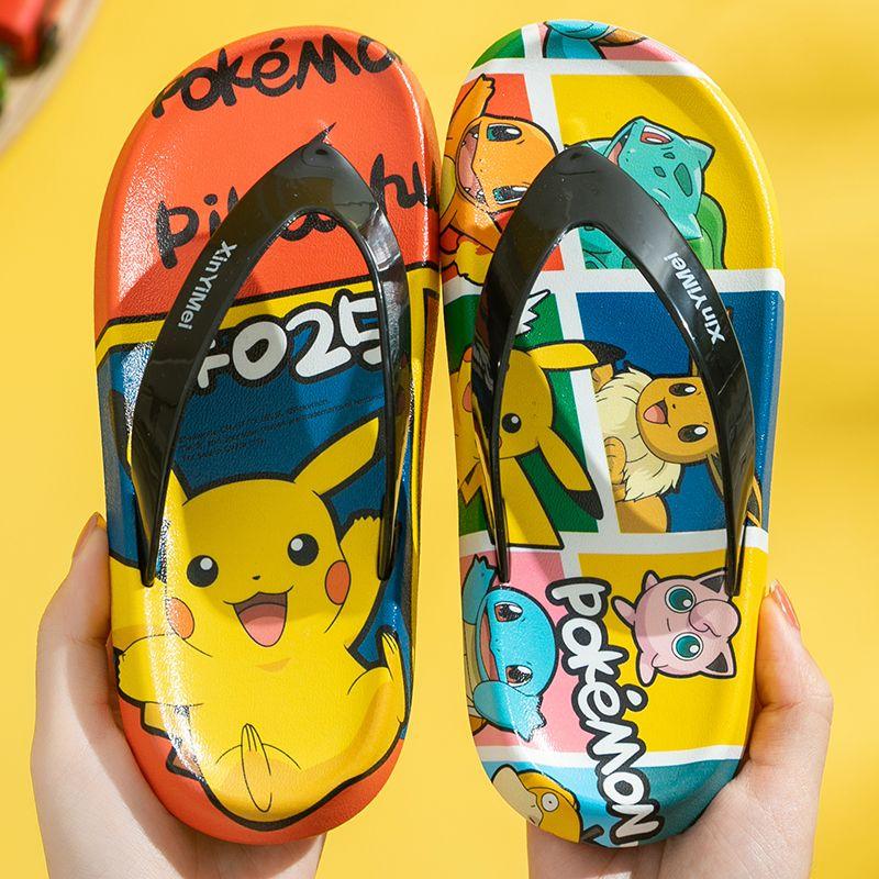 Pikachu รองเท้าแตะเด็ก รองเท้าแตะชายหาดฤดูร้อนสำหรับเด็กชายและเด็กหญิง ...