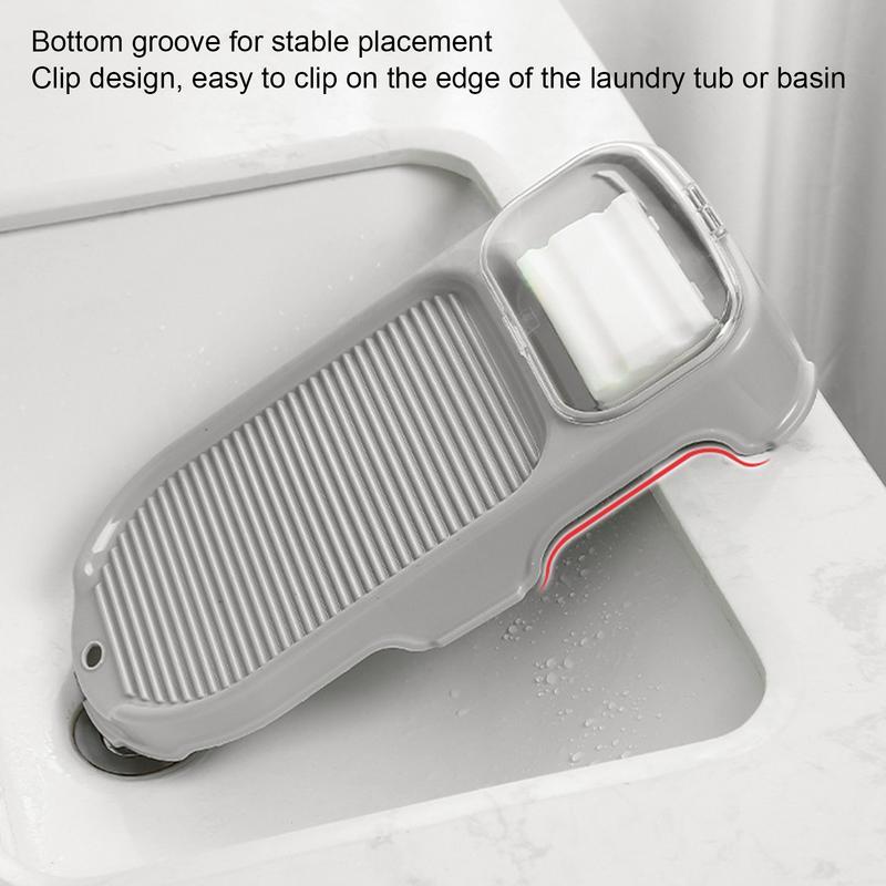 Laundry Scrub Board 2-in-1 Portable Hand Washing Clothes Tool Thicken ...