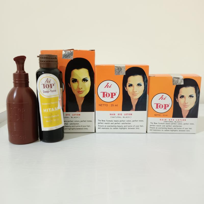 Semir Rambur HiTop Black Hair Color 15mL 25mL 35mL Cair Liquid Hitam ...