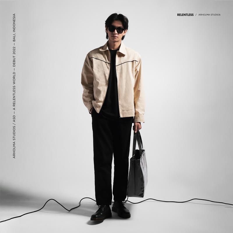 ARHOLMA STUDIOS - ZIP JACKET 'ENFIELD' CREAM HEATHER Zipper Pria - Shop ...