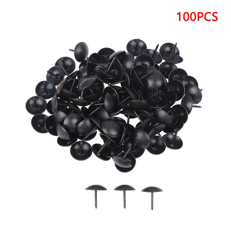 100PCS Black Round Head Metal Pushpins Upholstery Nails Vintage ...