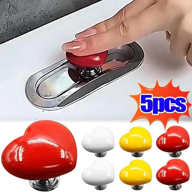 Butang Tekan Tandas, Berwarna-warni, Set 5Pcs, Reka Bentuk Berbentuk ...