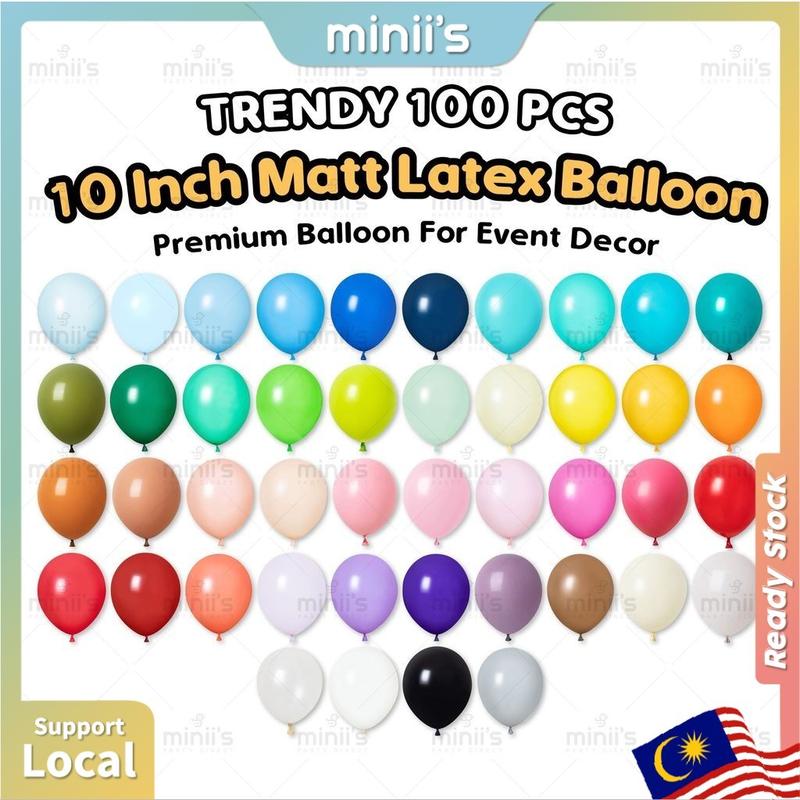 MINIIS PARTY 10 inch 100 pcs Event Belon Matte Latex Balloon - TikTok ...