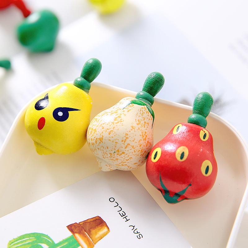 Fruit Gyro Colored Wooden Rotating Small Gyro Toys Traditional - TikTok ...