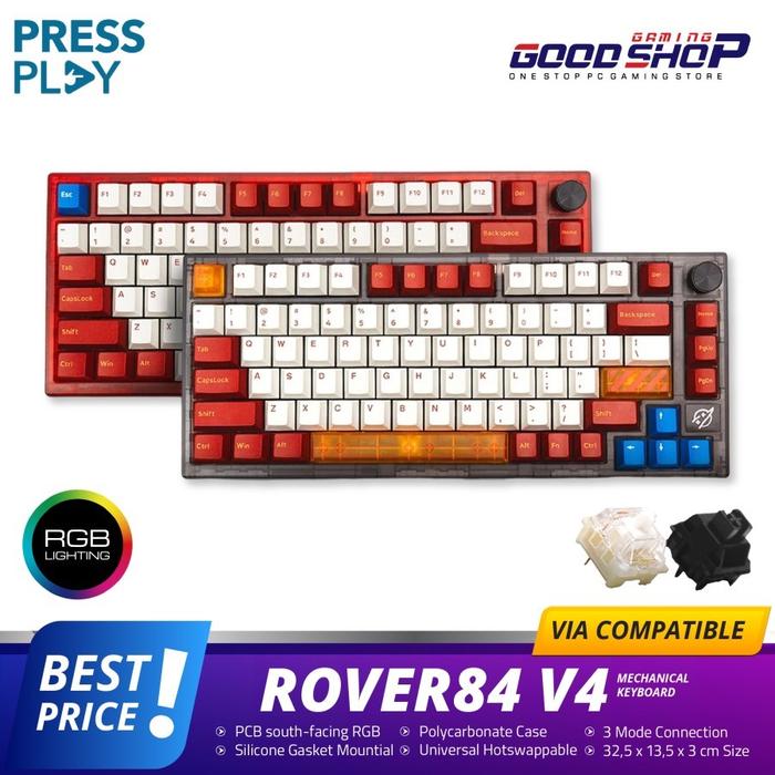 Promo ROVER84 V4 75% Wireless Mechanical Keyboard by Press Play - Rover ...
