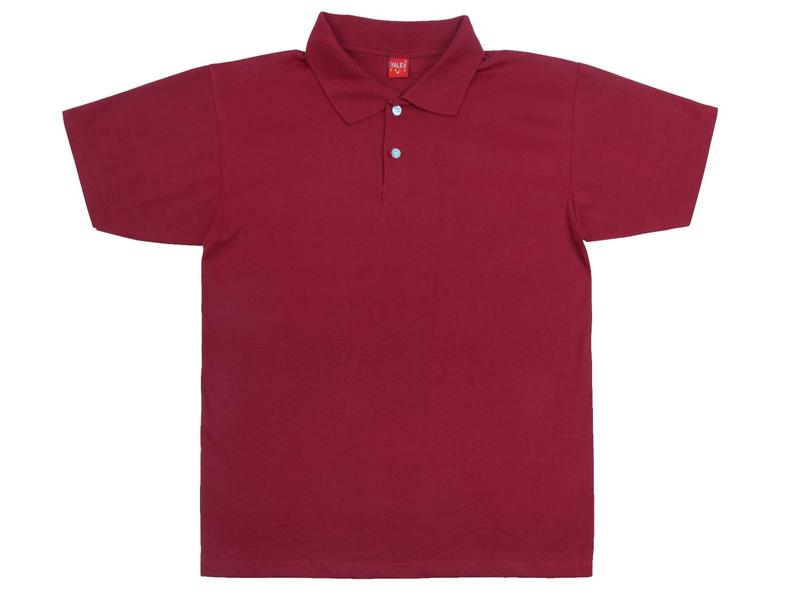 YALEX T-SHIRTS PLAIN RED MAROON SERIES/ADULT/ RED LABEL COLLARED ...