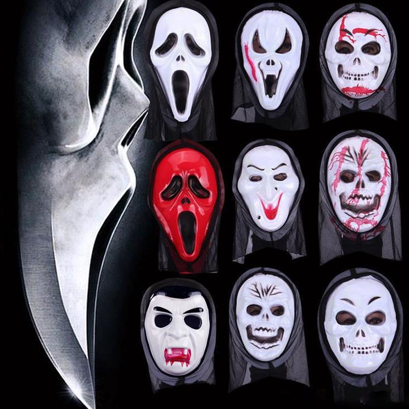 Halloween Scary Mask Scream Ghost Face Plastic Witches Mask Horror ...