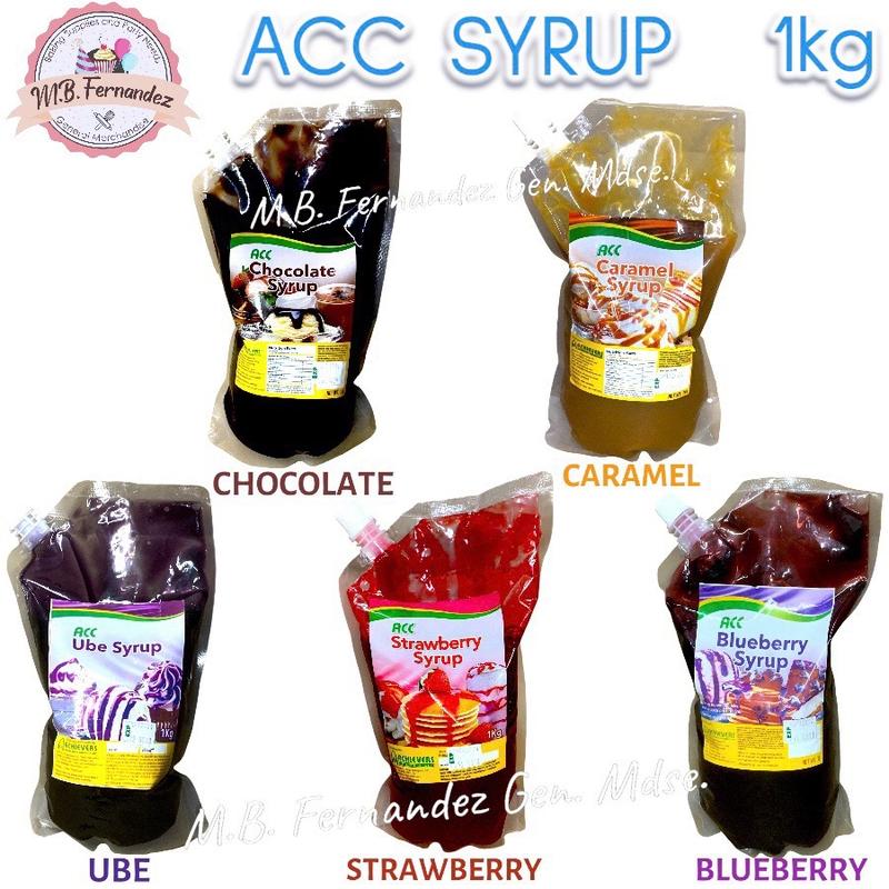ACC Caramel Chocolate Strawberry Ube blueberry Syrup 1kg - TikTok Shop ...