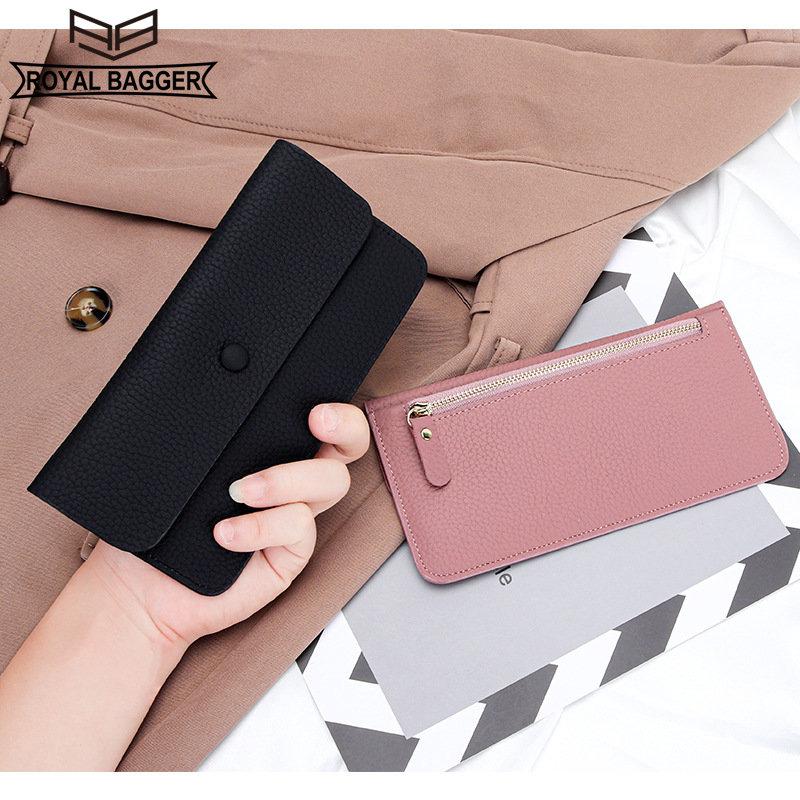 Royal Bagger Ultra Thin Envelope Long Wallets Women Genuien Cow ...