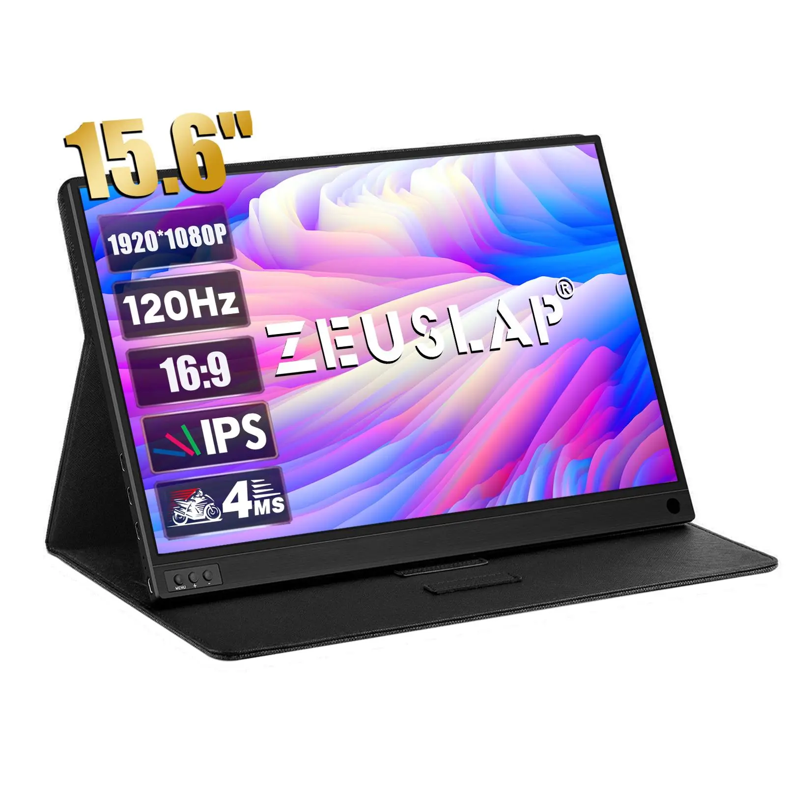 Portable Monitor, 1 Piece Christmas Gift 15.6 Inch 120Hz FHD Computer ...