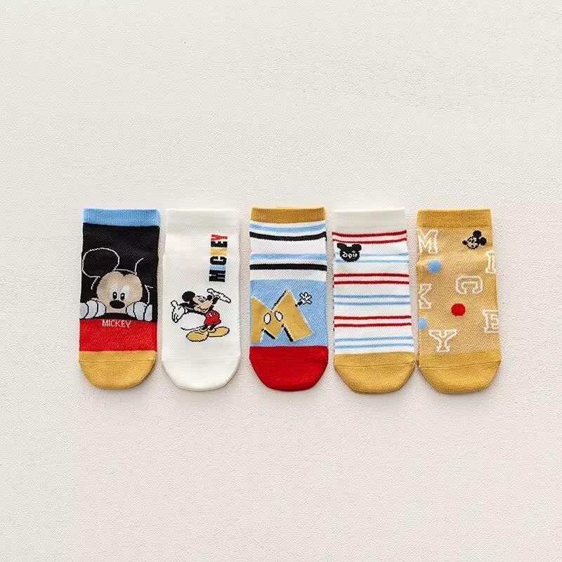 5Pairs Cute Character Kids Midcut Cotton Socks with Pouch - TikTok Shop ...