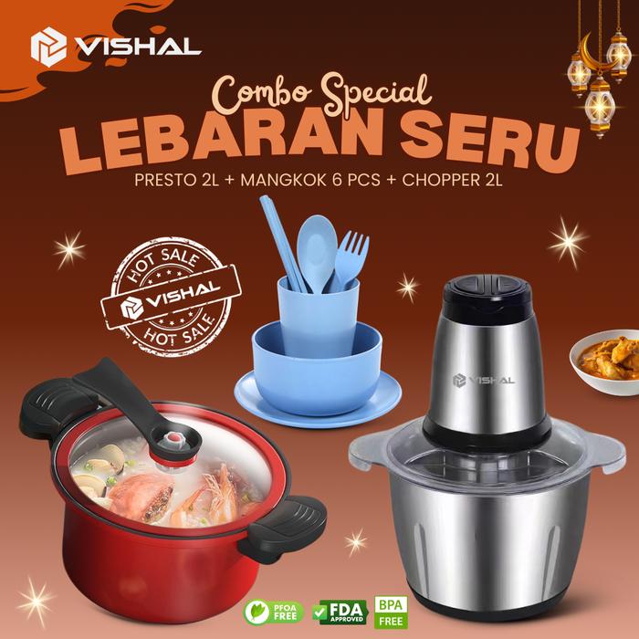 Promo VISHAL PROMO SERU COMBO LEBARAN 3IN [Penggiling daging/Chopper ...