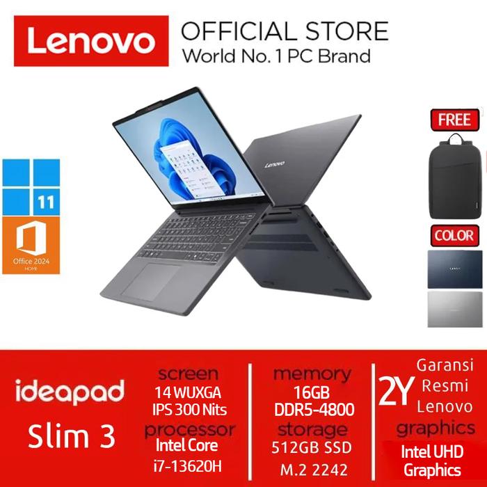 Promo LENOVO IP3 Slim 3 14IRH10 EWID EXID i7 13620H/16GB/512GB SSD/14 ...
