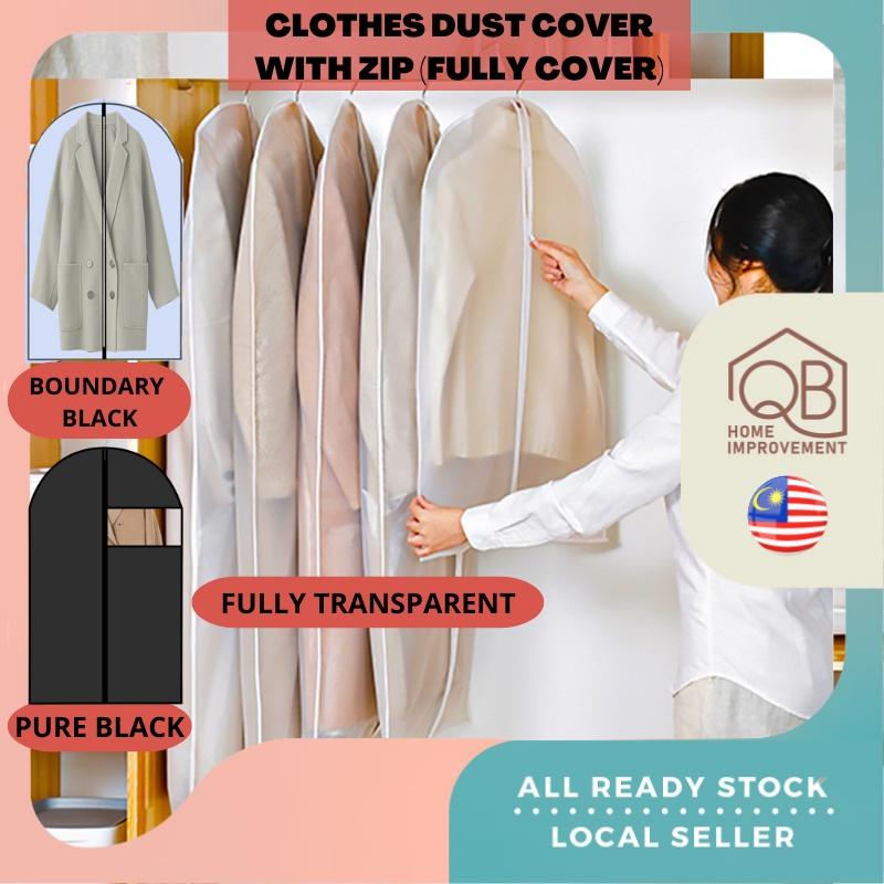 QB Clothes Dust Cover Plastik Baju Plastic Cloth Cover Baju Transparent ...