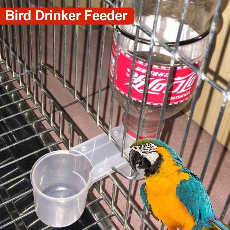 Plastic Pet Bird Drinker Feeder Water Bottle Cup Cat Chicken - TikTok ...