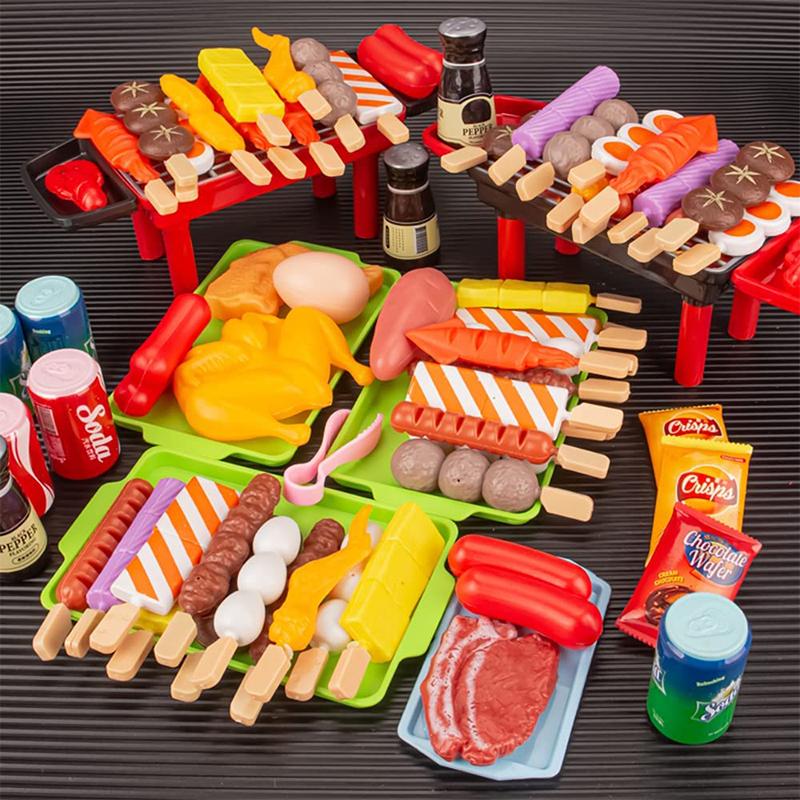 Baby Dress Up Kitchen Toys BBQ Set Kids Simulated BBQ Cookware - TikTok ...