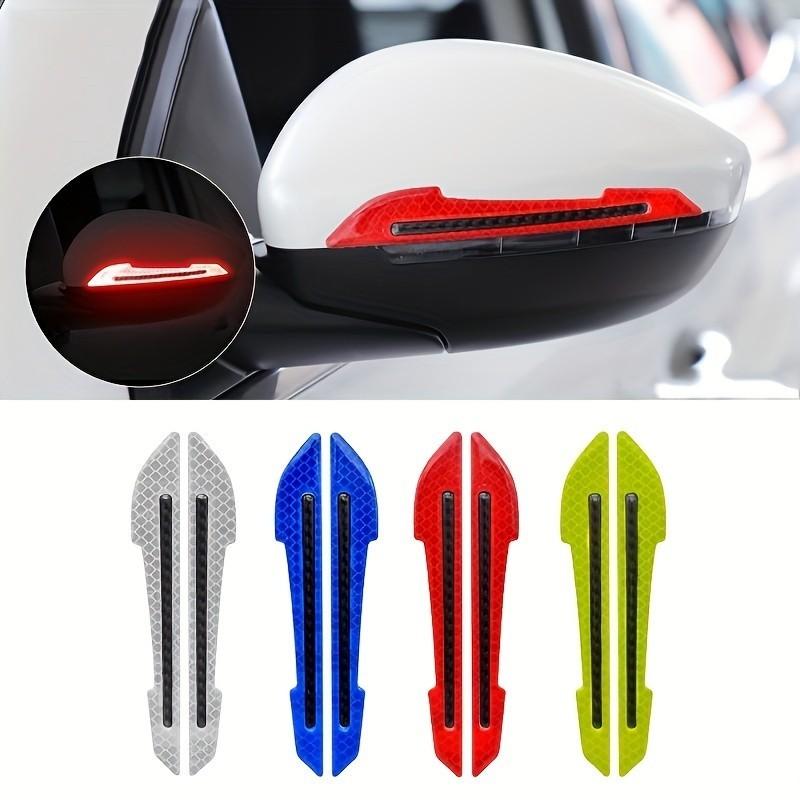 2Pcs 3D Car Rearview Mirror Reflective Sticker Car-styling Safety ...