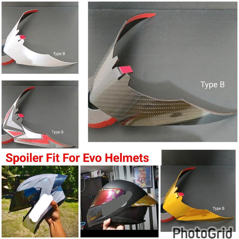 Spoiler Fit for EVO Helmets (Universal ) Kizumi, Bonehead, Valiant ...