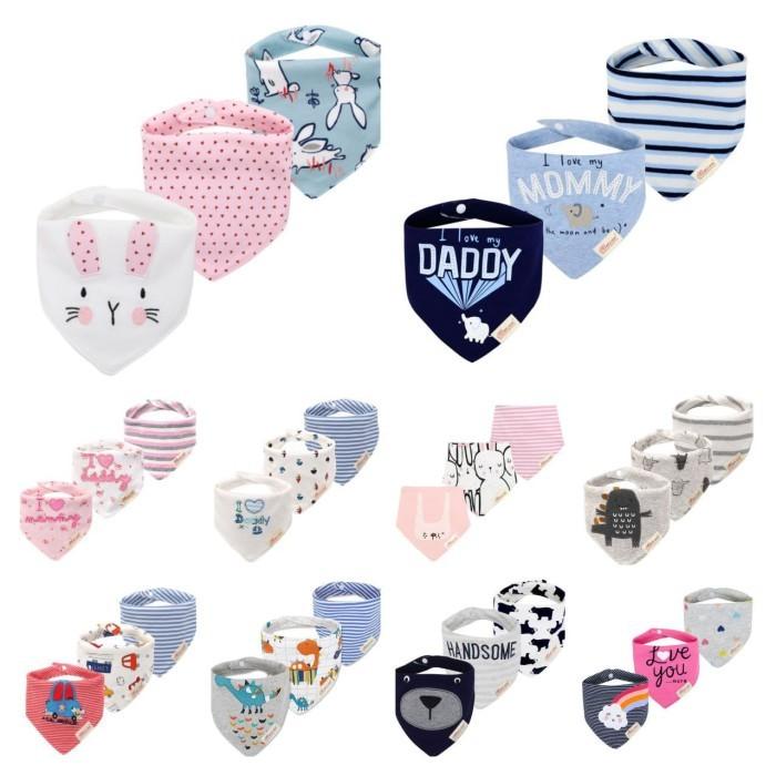 Jual 3 pcs Celemek Bibs Slaber Tatakan Iler Bayi Kain Cotton OT2046 ...