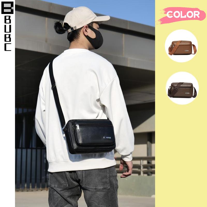 Beg Bahu, BUBC, Satu Saiz Muat Semua, Gaya Lelaki, Zip, Bahan PU ...