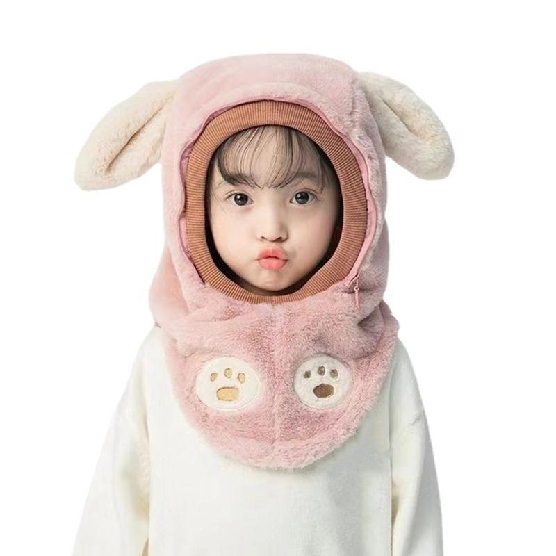Windproof Winter Warm Ear Protection Hat Thick Face Cover Hat Cute ...