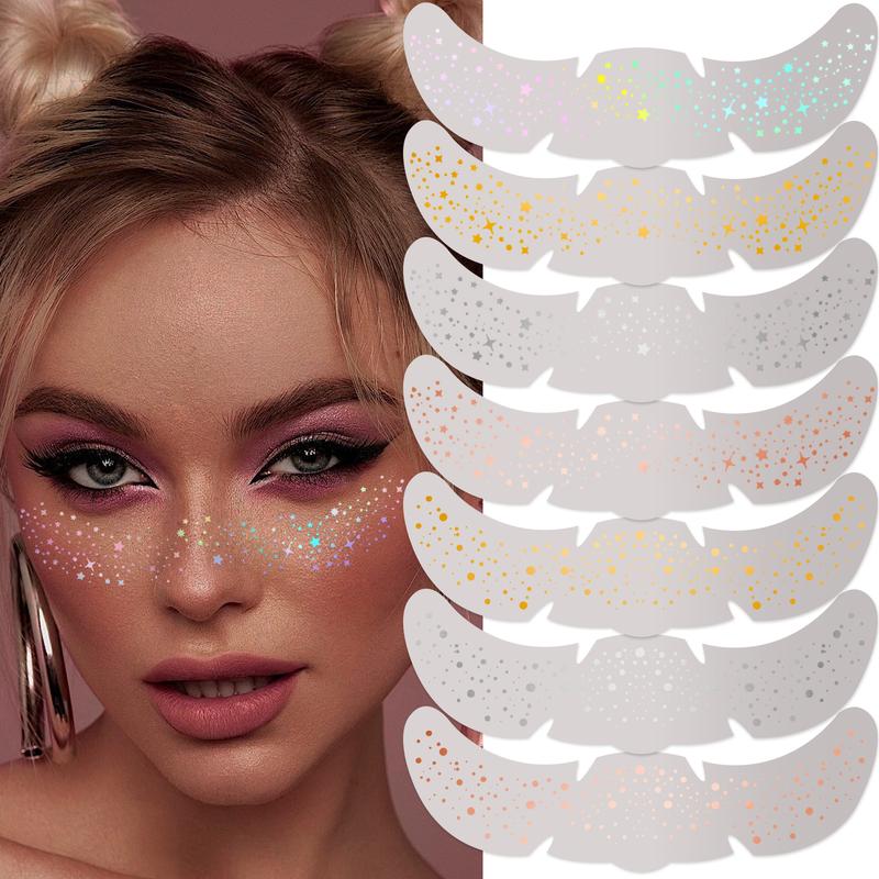8pcs Multichrome Face Glitter Makeup Sparkles Stickers for Women ...
