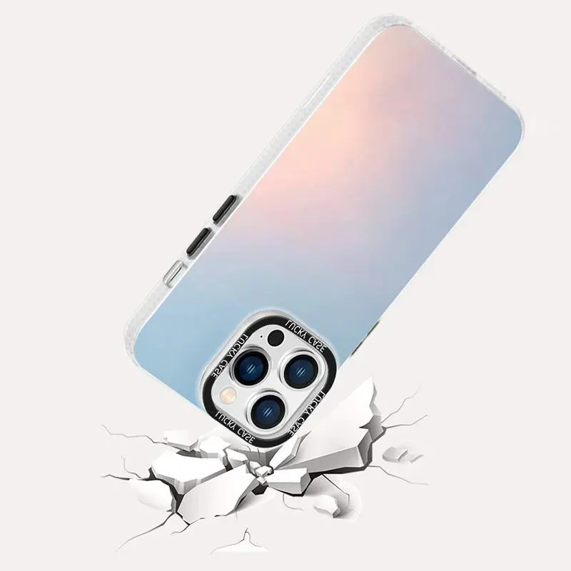 1 Piece Luxury Letter Pattern Laser Ombre Phone Case, Full Body ...