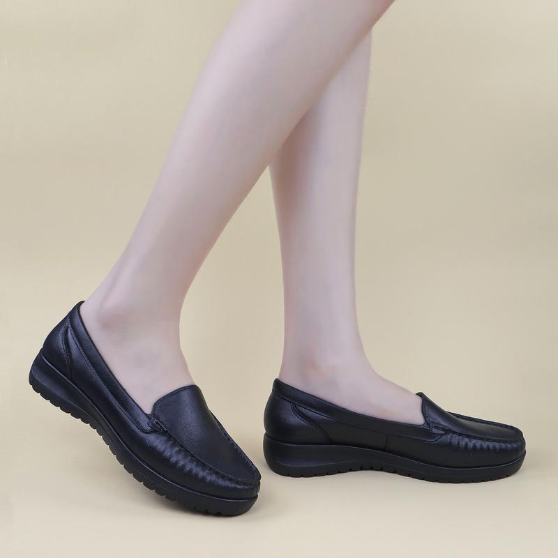 Minimalist Slip On Style Solid Black with Flat Heel Round To - TikTok ...
