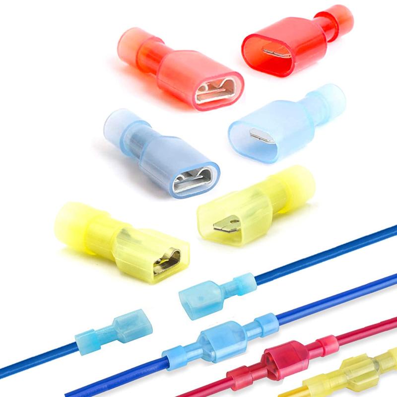 80 count Spade Quick Disconnect Wire Connectors, 22-10 AWG Male ...