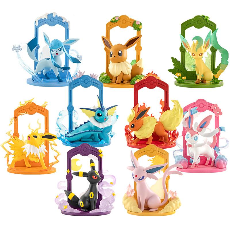 9pcs/Set Pokemon Eevee Sylveon Espeon Glaceon Leafeon Box Anime ...